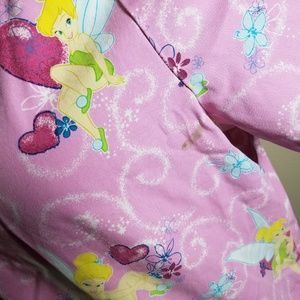 Disney | Tops | Disney Tinkerbell Sweet Tink Pink Scrub Top | Poshmark